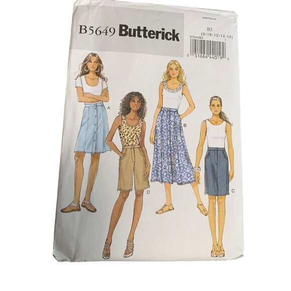Butterick | Other | Butterick Misses Pattern B5649 Skirt Short Sewing ...